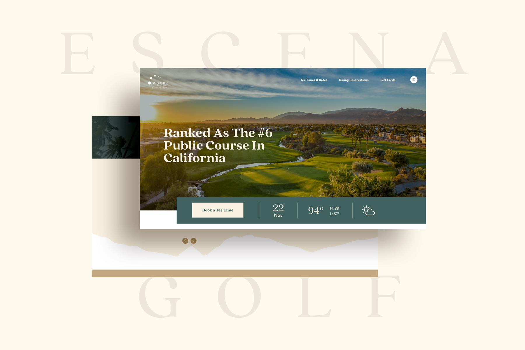 Palm Springs Golf Website Design and Development | Escena Golf